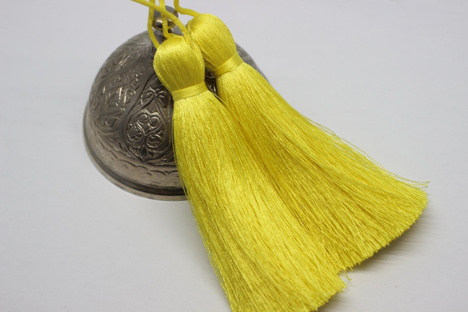110 Mm Yellow Extra Large Tassels, Silky Tassels, Tassel Pendants ...
