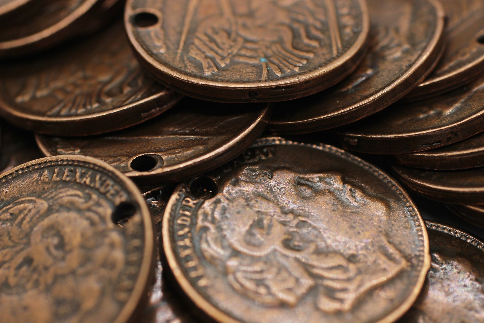 Alexander Coins Antique Copper Coins 26 Mm Copper Pendant - Etsy