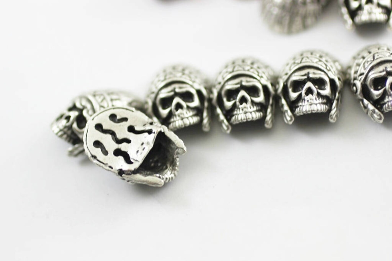Matt Silver Plated Aztec Warrior Beads Aztec Warrior Beads, 20 Mm ...
