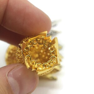 Choose Your Tulip Bead Cap, Shiny Gold, Matte Gold, Silver Plated Tulip ...