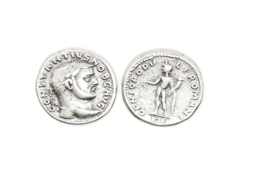 Antique Silver Caesar Coins, Maximianus II 25 Mm Roman Empire Artifact ...