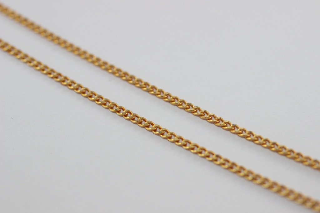 1.5mm orange chain link brass chains loose chain gold | Etsy
