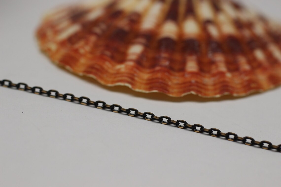 1.5 X 2 Mm Black Chain Link, Brass Chains, Loose Chain, Gold Chain ...