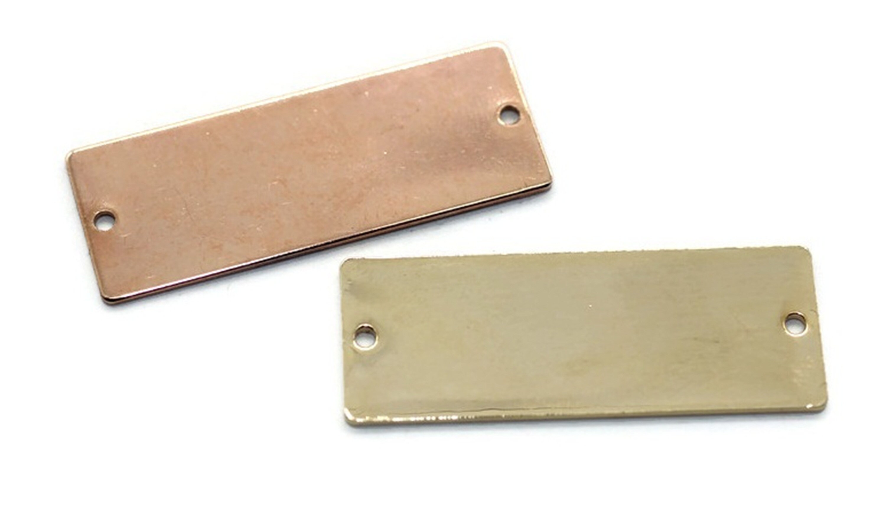 24 K Shiny Gold Plated 15x40mm Rectangle Blanks Rectangle - Etsy