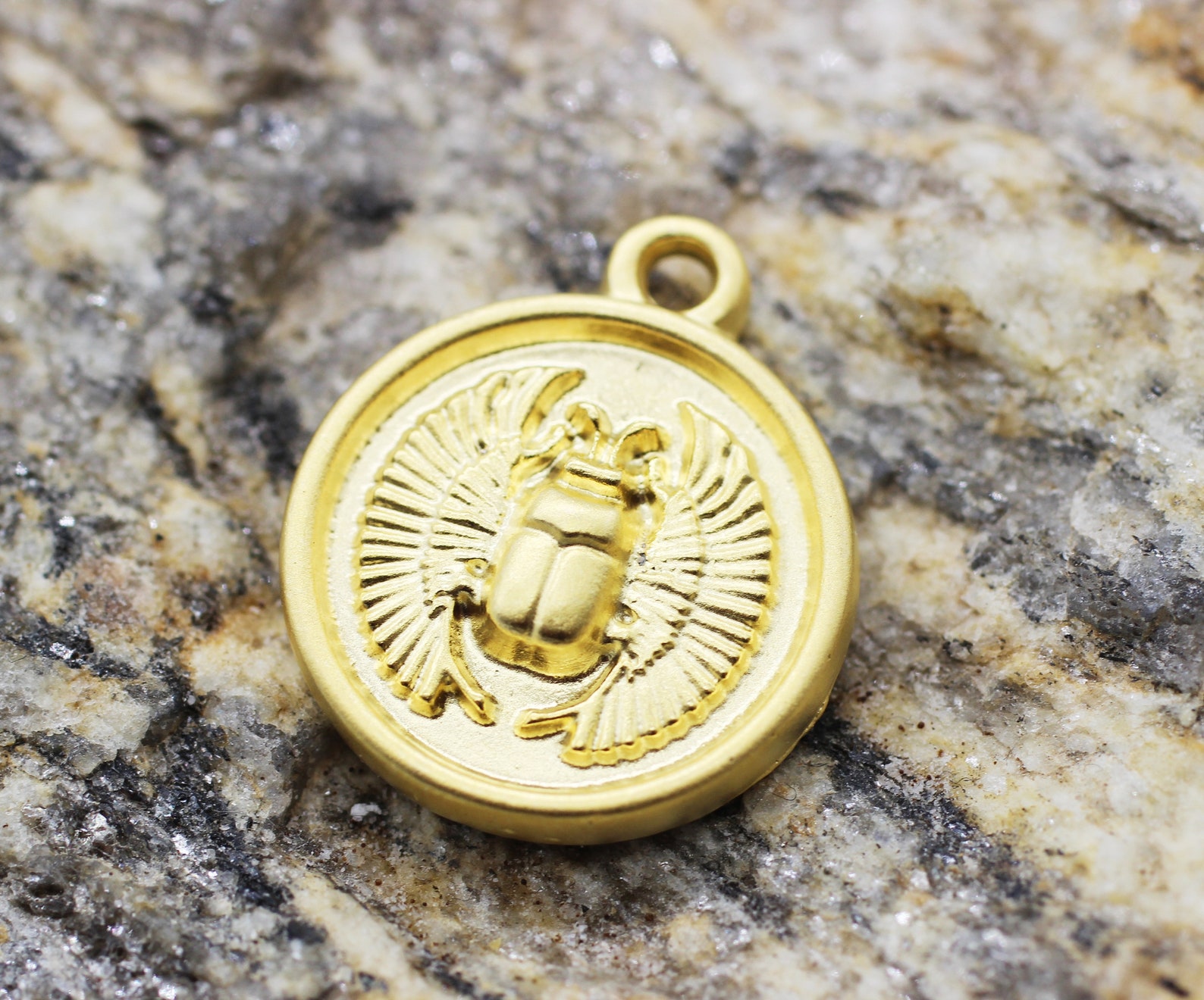 24 K Matt Gold Pharaoh's Beetle Charms 19x23mm Egypt - Etsy