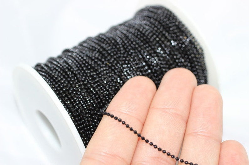 Black Chains Black 1.20 Mm Ball Chain Chains Ball Chains - Etsy