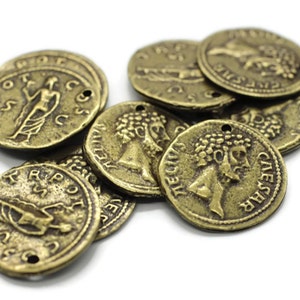 Roman Empire Emperor Ceasar Replica Coin, Antique Bronze Coins, 27 Mm ...