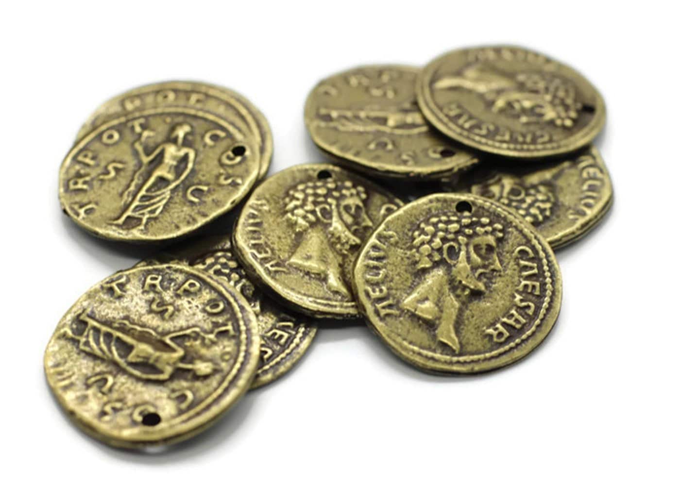 Roman Empire Emperor Ceasar Replica Coin Antique Bronze | Etsy