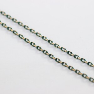 1.5x2.5 Mm Dark Green Chain Link, Brass Chains, Loose Chain, Gold Chain ...