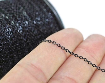 Black Rolo Chain | Etsy