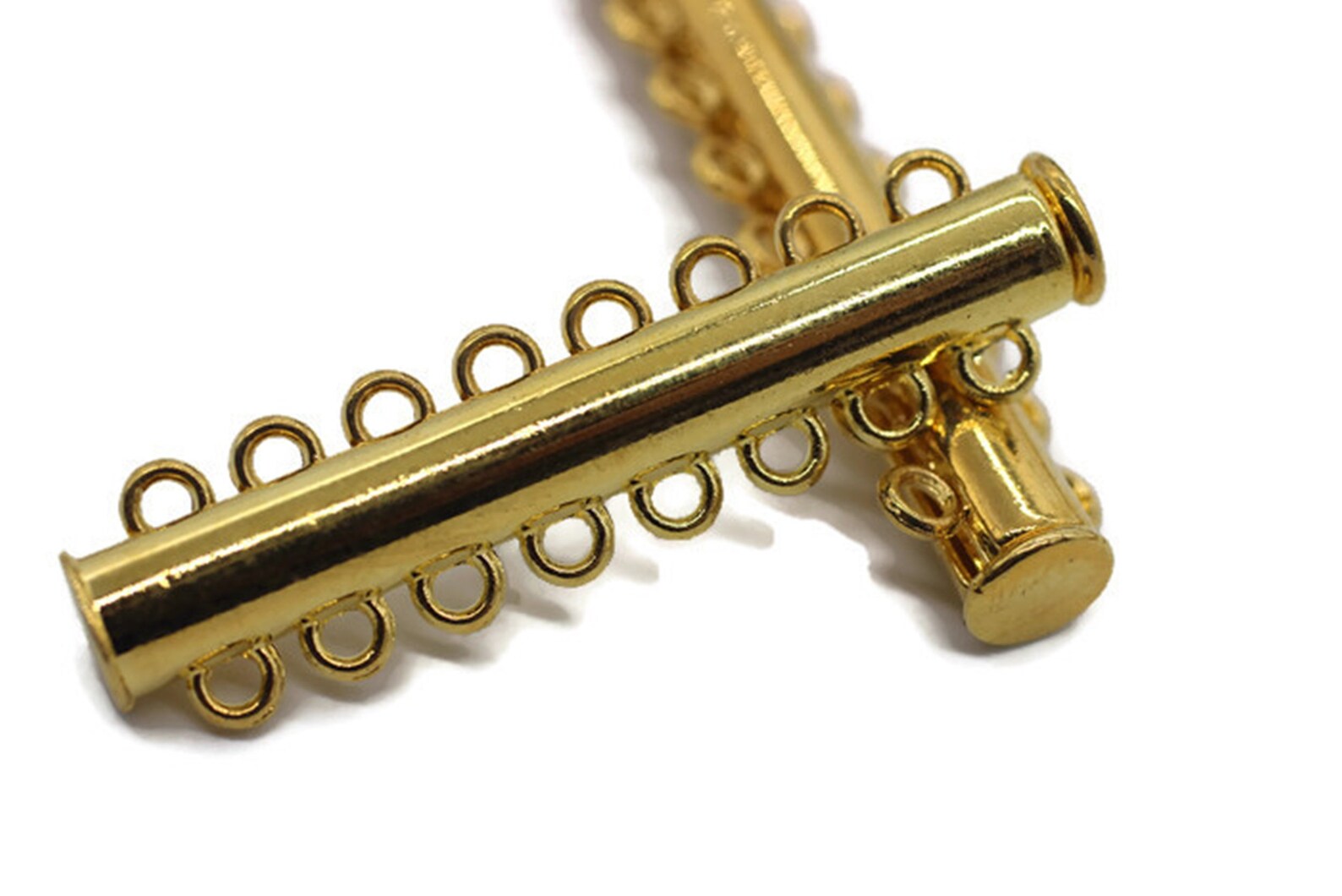 8 Hole Multi Strand Magnetic Clasps Gold Tone Vintage Clasp | Etsy