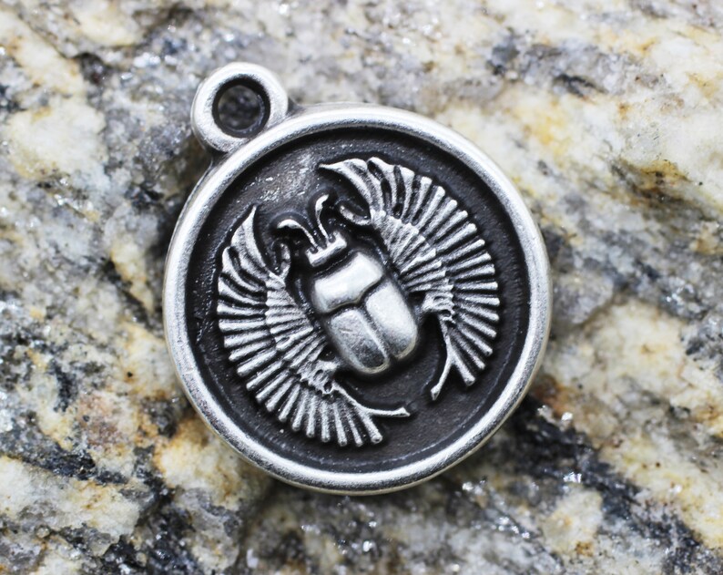 Silver Pharaoh's Beetle Charms 19x23mm Egypt Charms - Etsy