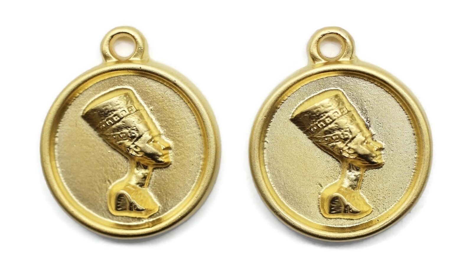 Matt Gold Egypt Charms, 19x23mm Gold Pendant, Cleopatra Charms, Gold ...
