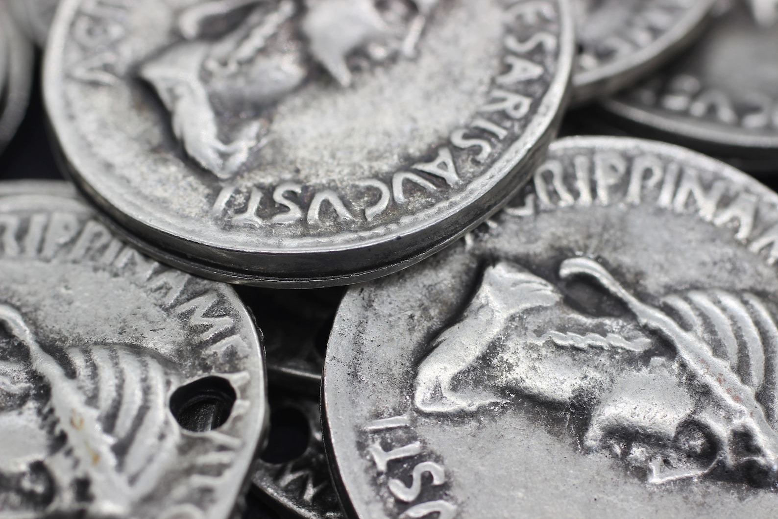 Agrippina the Younger, Roman Empress Matt Silver Coins, 34 Mm Silver ...