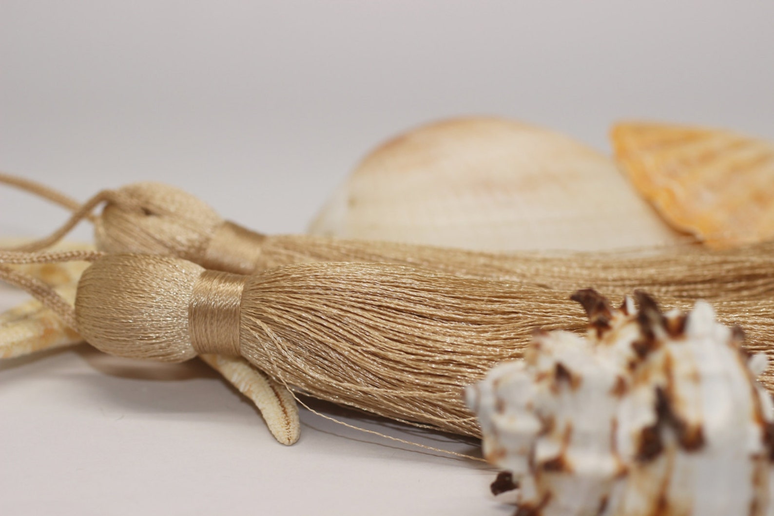 Cream Extra Large Silky Tassel - 110 Mm Large Tassels - Mala Necklace ...