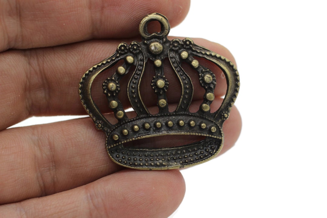 Antique Bronze Crown Charms, King and Queen Charms | Royal Jewelry ...