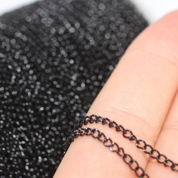 Black Curb Chain - Etsy