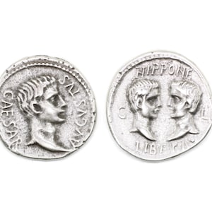 Caesar Avgvstvs Ancient Roman Emperor Coins Replica Antique Silver ...