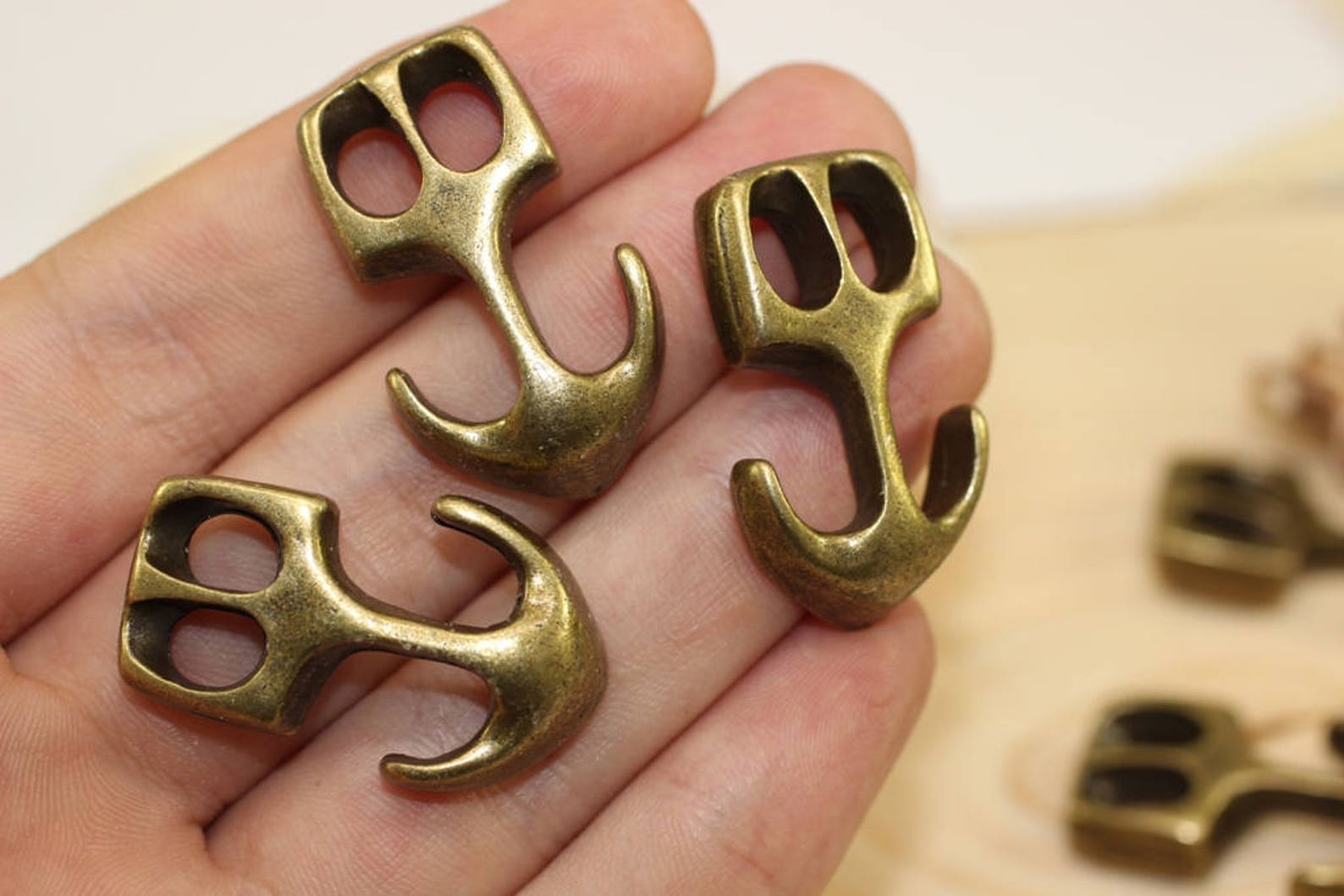 Antique Bronze Large Hook Anchor Leather Bracelet Clasps ,anchor ...