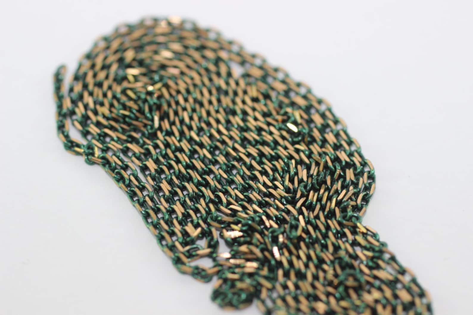 1.8x3 Mm Dark Green Chain Link, Brass Chains, Loose Chain, Gold Chain ...