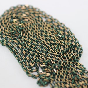 1.8x3 Mm Dark Green Chain Link, Brass Chains, Loose Chain, Gold Chain ...