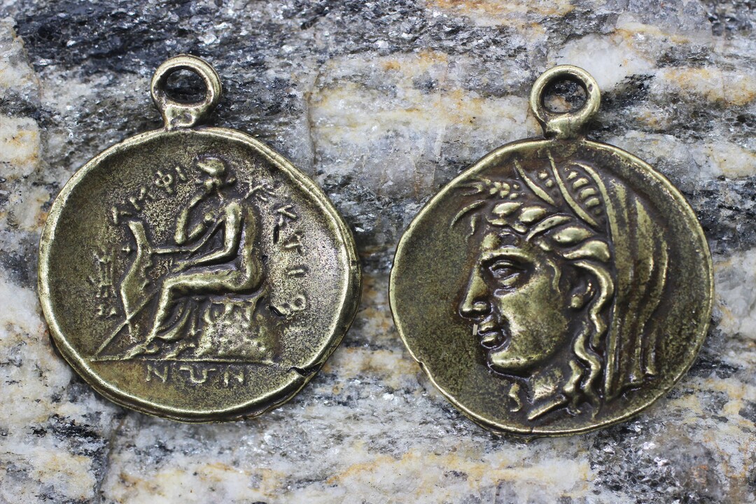 Ancient Greek Coins, Bronze Coins, Coin Pendant, Double Side Charms ...