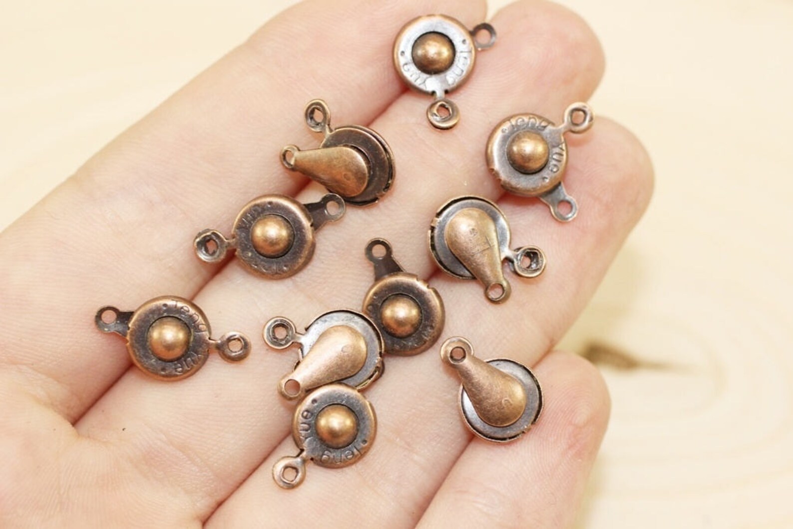 Antique Copper Snap Clasp 9mm Toggle Clasps UFO Bracelet | Etsy