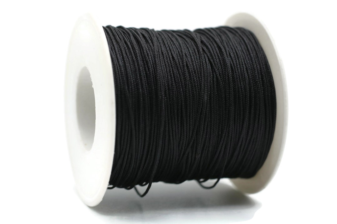 0.031 Inch Chinese Knot Black Nylon Thread Lift Cord, 100 Yards Spool ...
