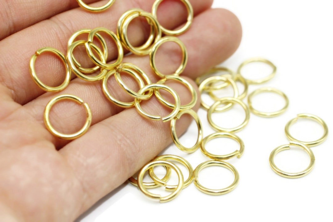 1.2x 12mm Jump Rings (18 Gau) Brass Jumprings, Open Jump Rings, Jewelry ...