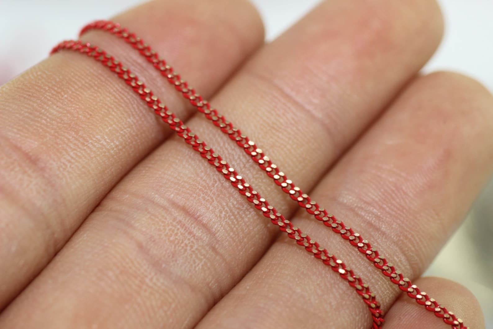 1.5mm Red Chain Link Brass Chains Loose Chain Gold Chain - Etsy