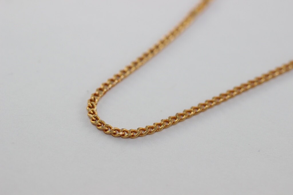 1.5mm orange chain link brass chains loose chain gold | Etsy