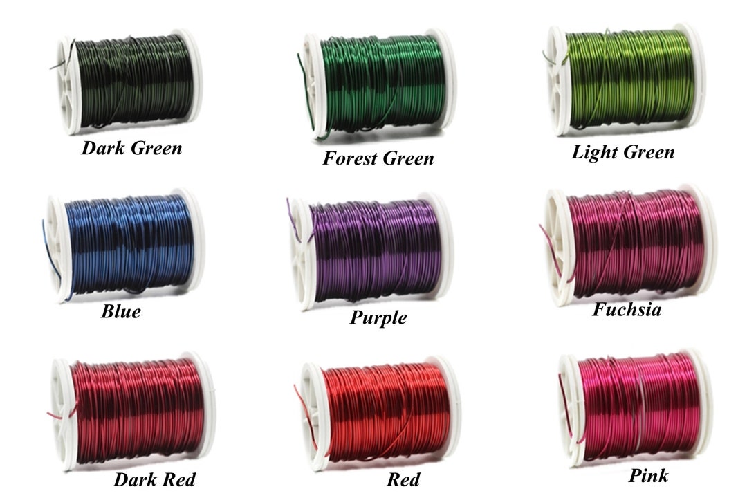 Pick Your Color, 20 Gauge 0.8 Mm 9 Yard 8.4 Meter, Green, Pink, Purple ...
