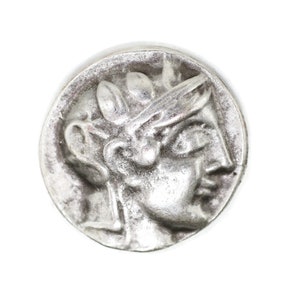 Athena Antique Silver Minerva Coins, 21 Mm Roman Empire Artifact ...