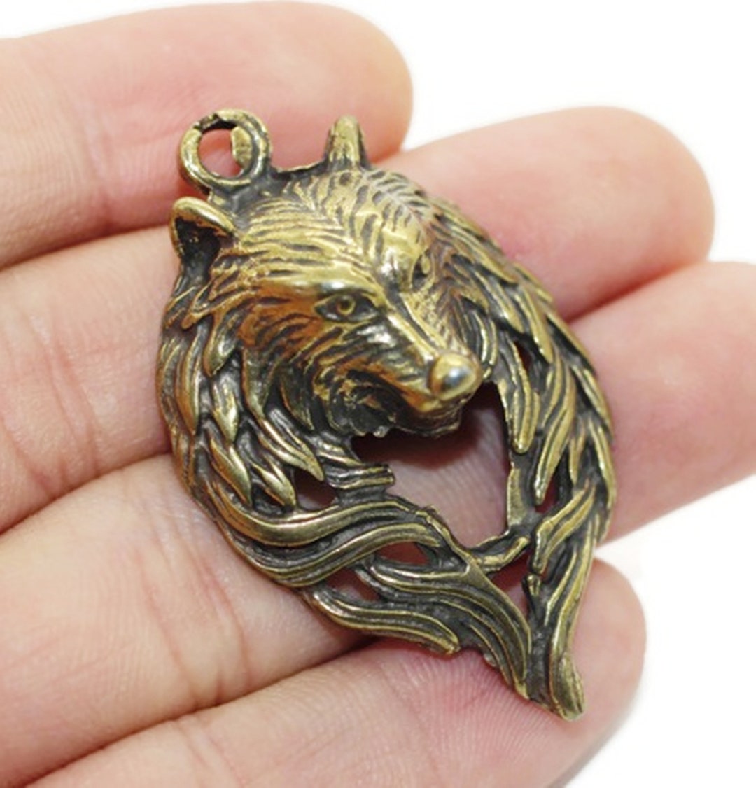 Antique Bronze Wolf Charms, Huge Charms, 30x48mm, Wolf Pendant, Animal ...