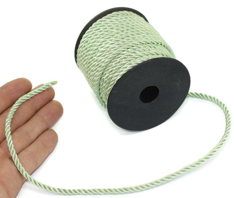 Mint Green Rayon Rope 4 Mm Green Cord Twisted Braid Cords - Etsy