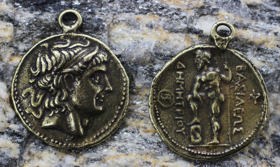 Antique Bronze Coins, 27x33 Mm Bronze Pendant, Double Side Charms ...