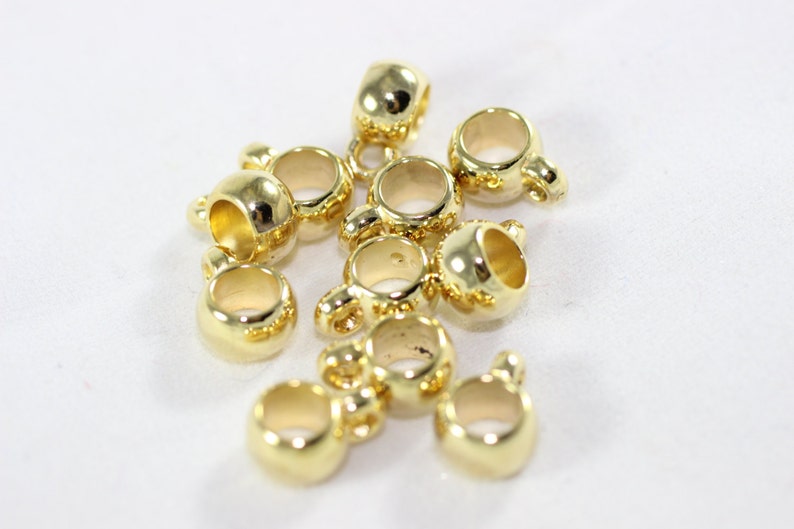 Gold Plated Tiny Spacer Beads Circle Charms CCB Material | Etsy