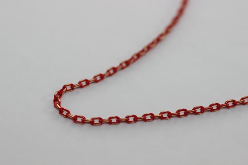 1.5x2.5 Mm Red Chain Link, Brass Chains, Loose Chain, Gold Chain ...