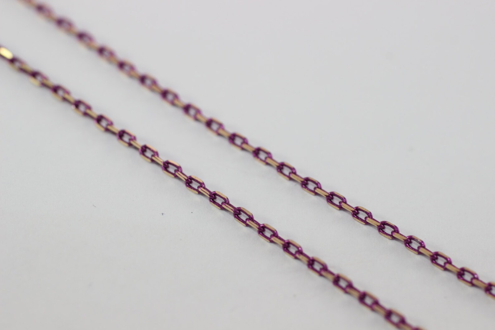 1.8x3 Mm Purple Chain Link Brass Chains Loose Chain Gold - Etsy