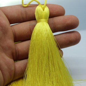 110 Mm Yellow Extra Large Tassels, Silky Tassels, Tassel Pendants ...
