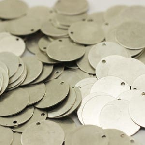 20 Mm Matt Silver Plated Coins Charm, Round Stamping Discs, Stamping ...