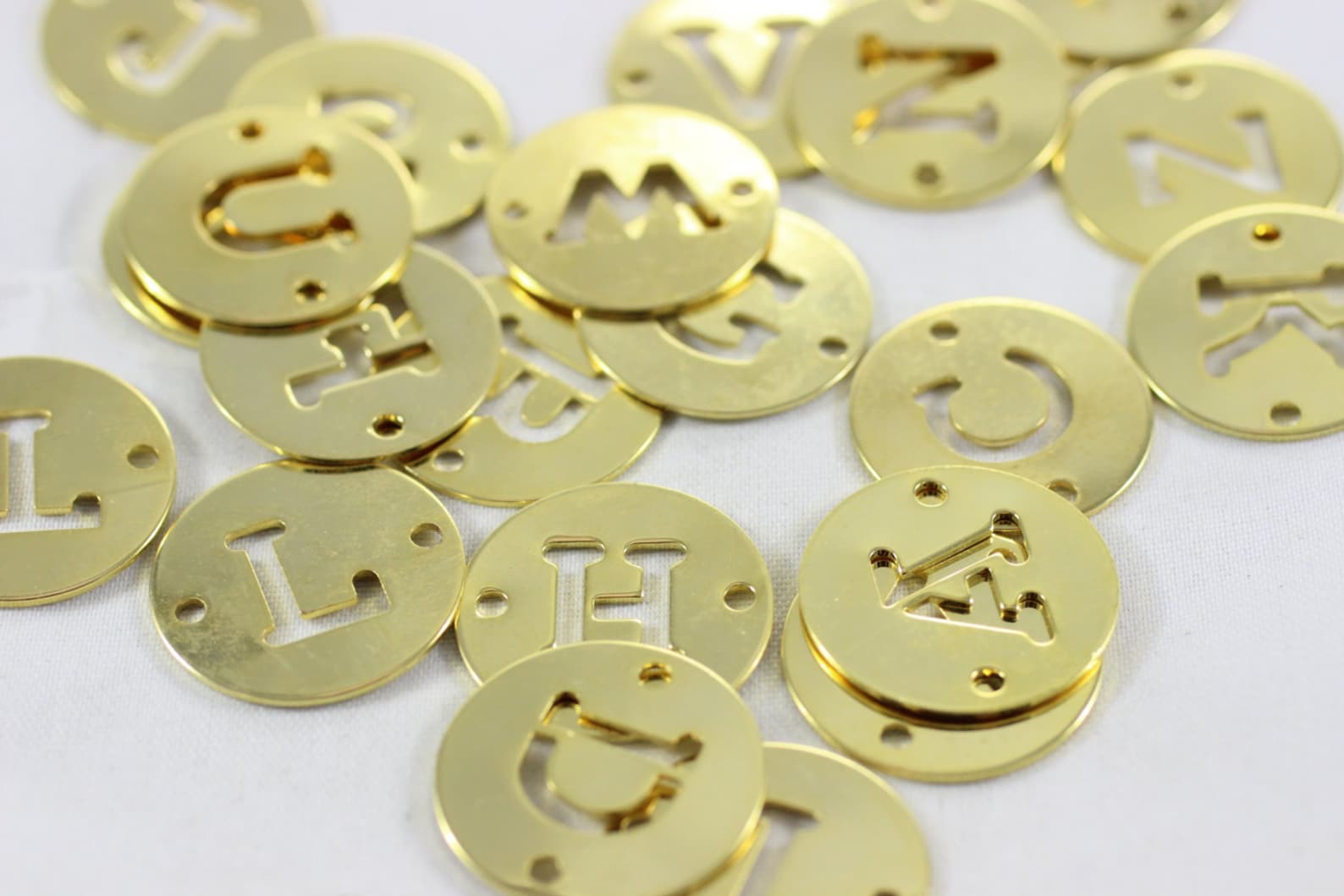 20mm Gold Plated Letters A-Z Initial Bracelet Connector - Etsy
