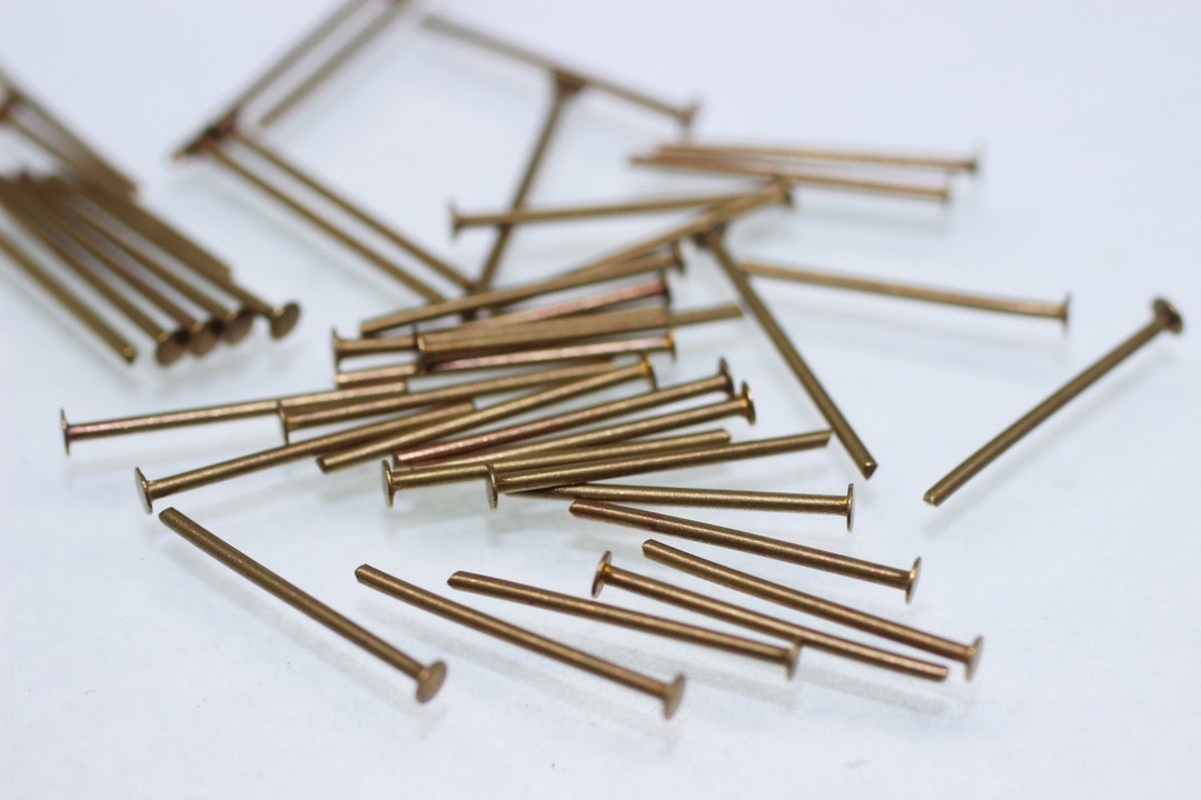 Antique Bronze Head Pin - 0.85 Mm X 15/20/25/30/35/40/50/60 Mm Head ...