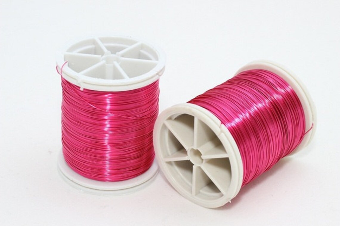 Pink Wire Artistic Copper 18 Gauge (1 Mm) 16 Feet 5 Meters, Craft Wire ...