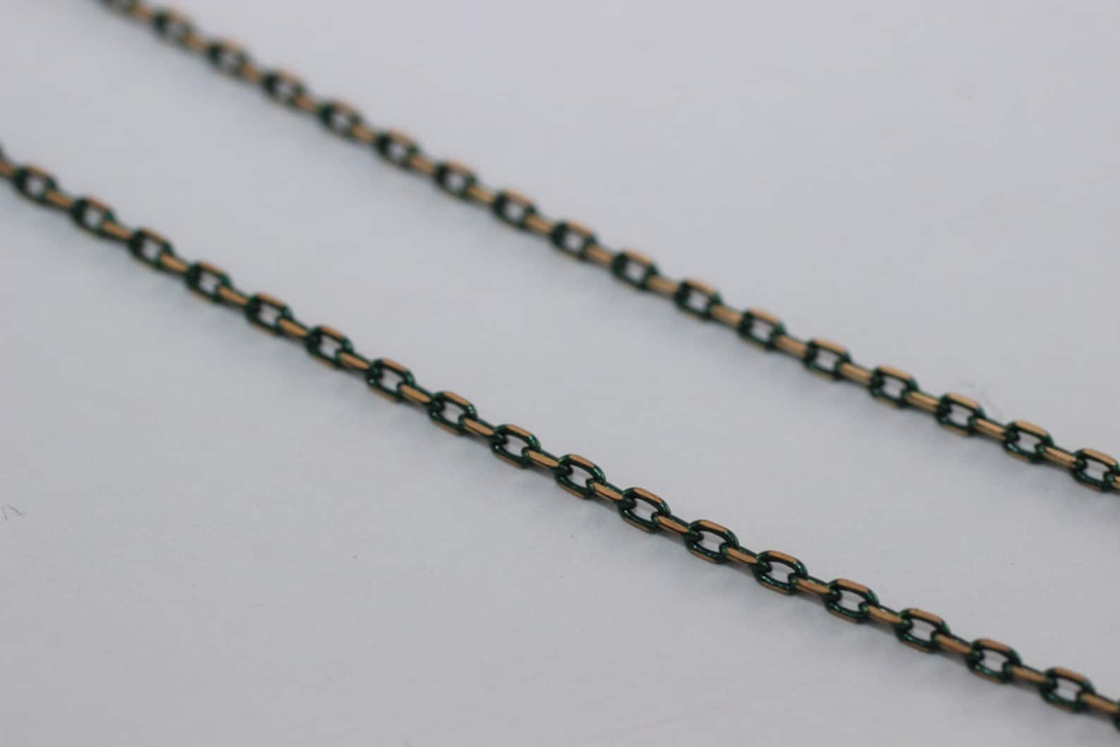 1.8x3 Mm Dark Green Chain Link, Brass Chains, Loose Chain, Gold Chain ...