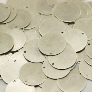 20 Mm Matt Silver Plated Coins Charm, Round Stamping Discs, Stamping ...