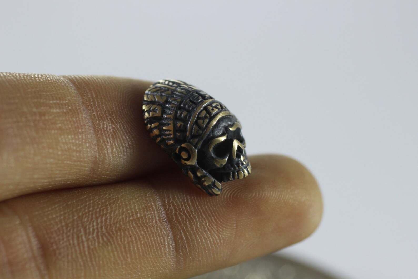 Collectible Vintage Solid Bronze Aztec Warrior Beads 20 Mm - Etsy