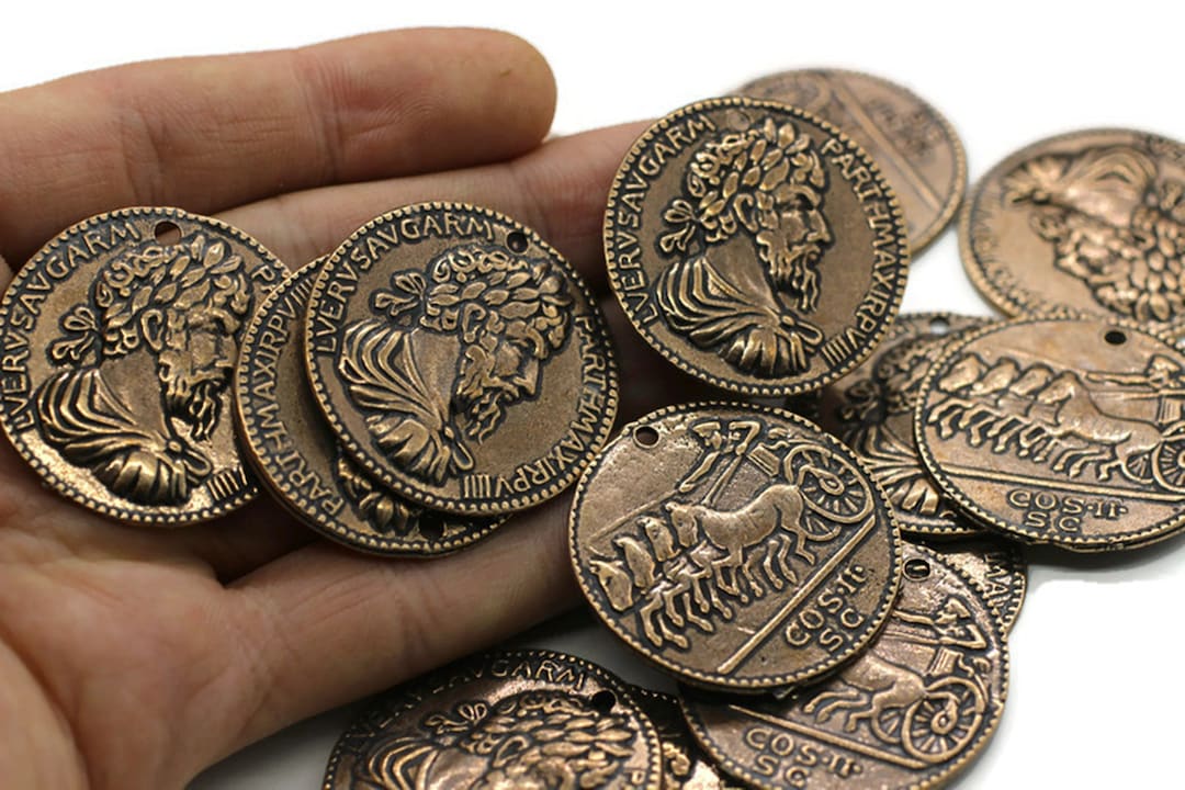 Roman Empire Imperial Emperor Ceasar Antique Copper Coins, 35 Mm Copper ...