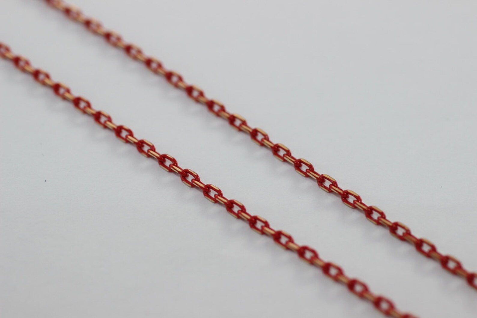 1.5x2.5 Mm Red Chain Link Brass Chains Loose Chain Gold | Etsy