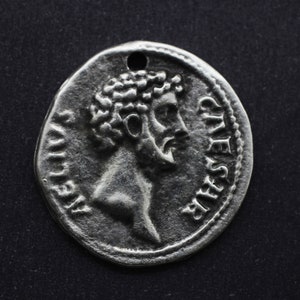 Roman Empire Emperor Ceasar Replica Coin, Matt Silver Coins, 27 Mm ...
